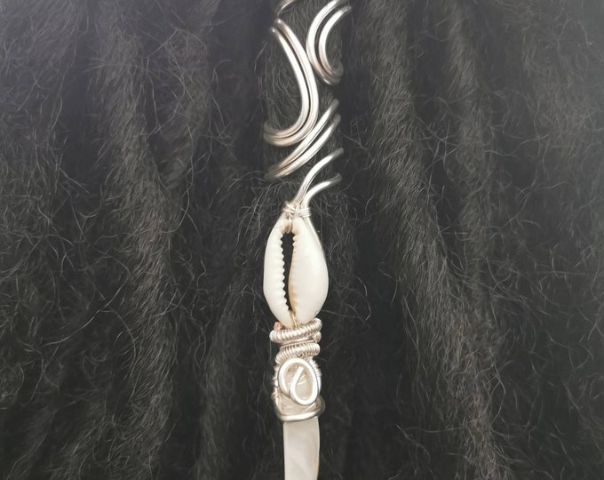 Natural Shell and Cowrie Dagger Hair Cuff - Etsy