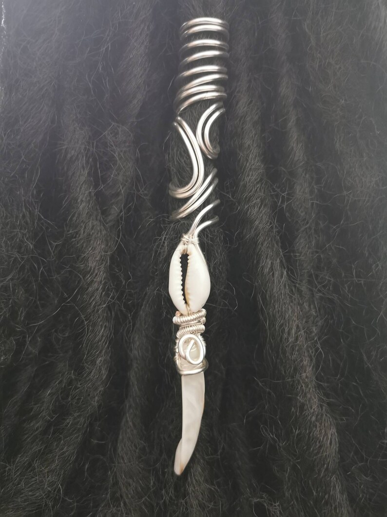 Natural Shell and Cowrie Dagger Hair Cuff - Etsy