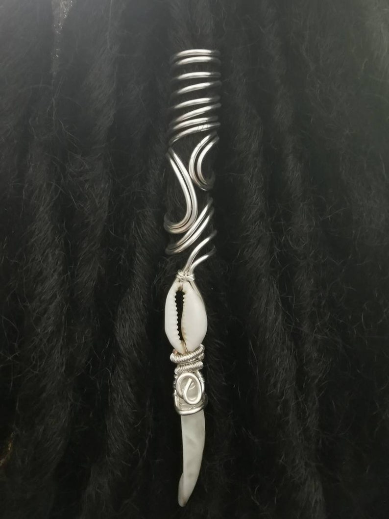 Natural Shell and Cowrie Dagger Hair Cuff - Etsy