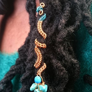 Turquoise Cluster Dreadlock Cuff-remake - Etsy