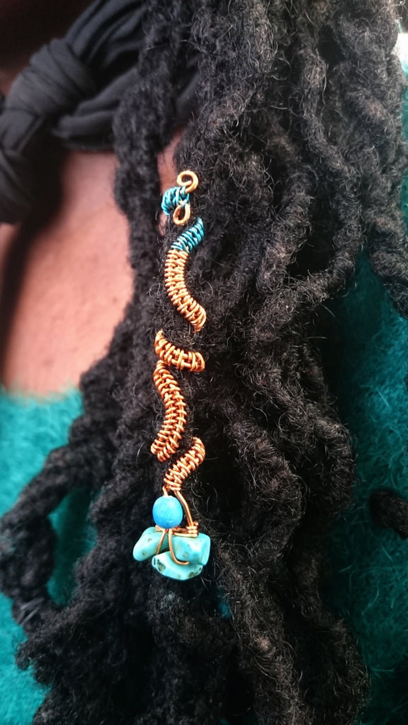 Turquoise Cluster Dreadlock Cuff-remake - Etsy