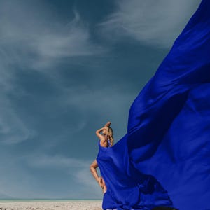 Electric Blue Flying Dress for Photoshoot Infinity Flying Dress ...