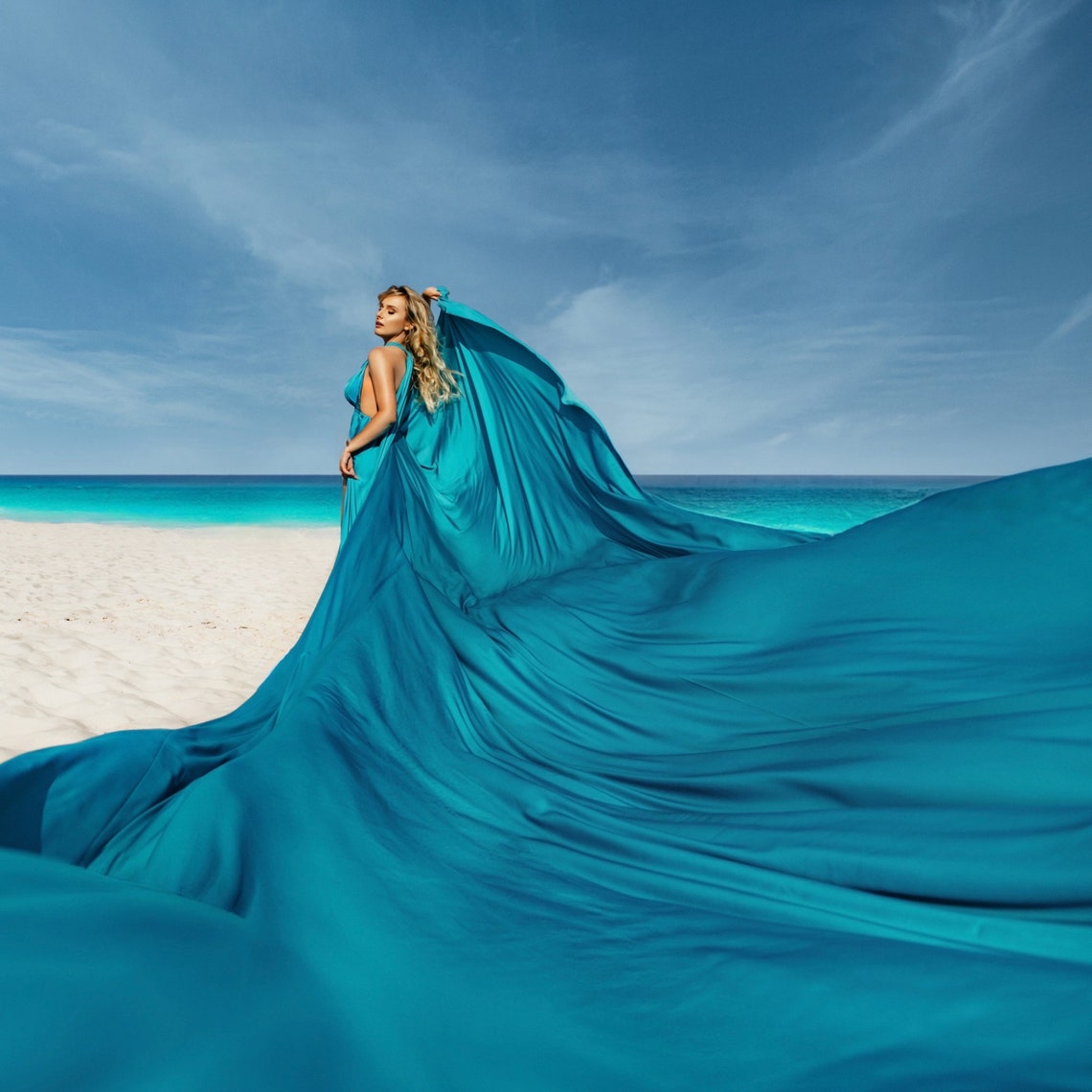 Custom Satin Flying Maxi Dress Infinity Gown in 20 Color Perfect for ...