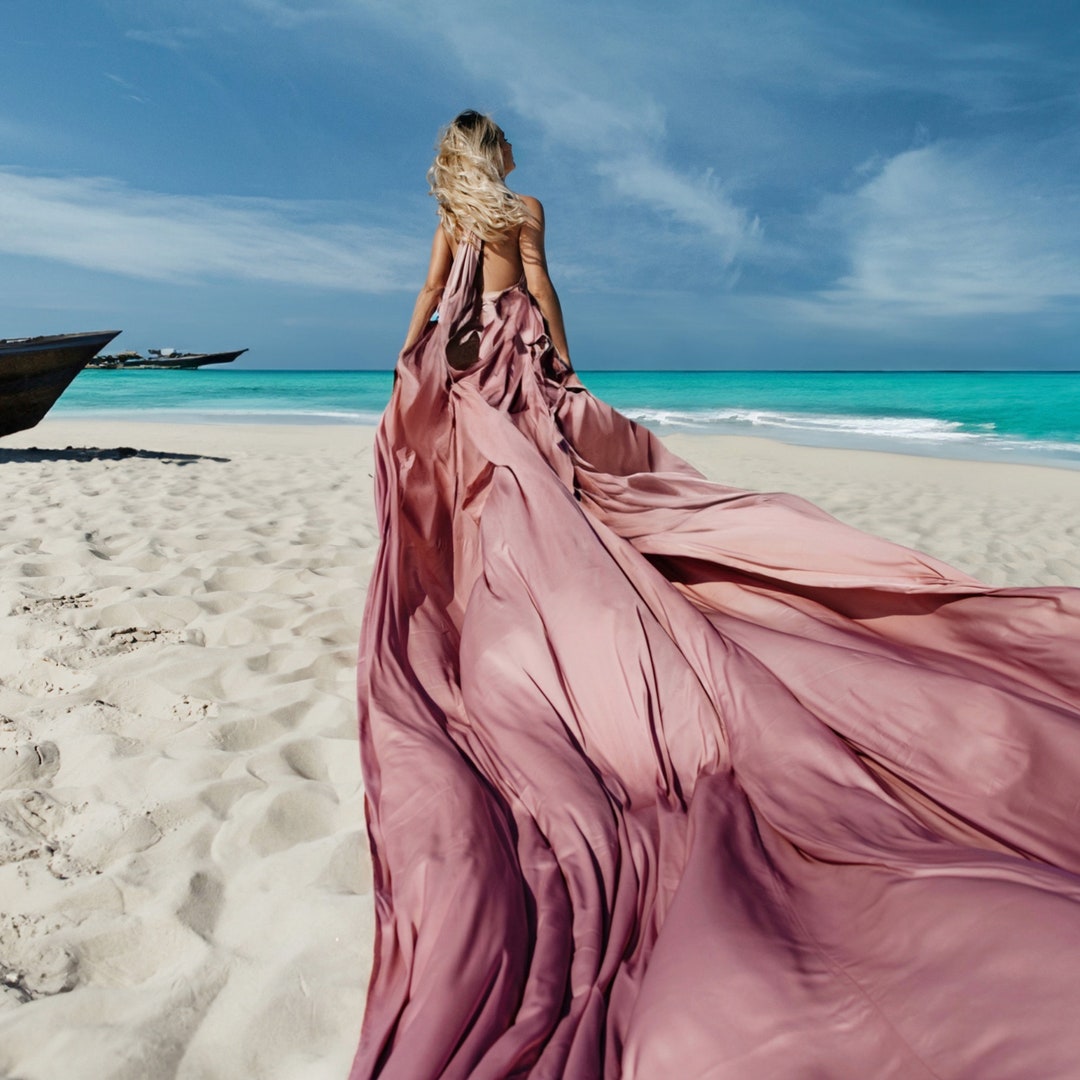 Made-to-measure Flying Dress for Photo Shoot Pink Flying Dress Long ...