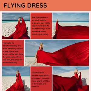 Red Flying Dress Long Flying Dress for Photoshoot Flyaway Dress Fly ...