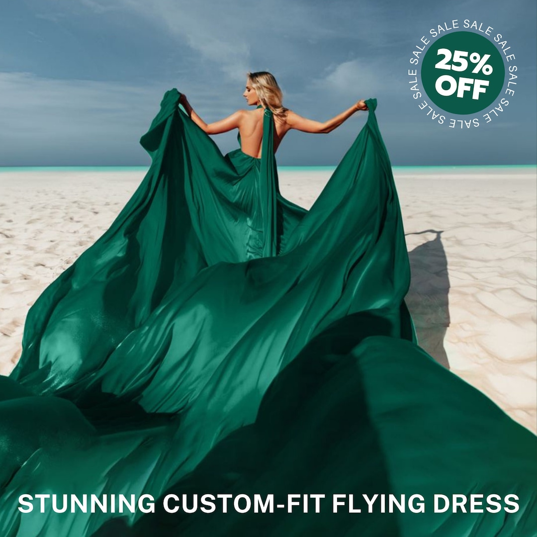 Emerald Infinity Flying Dress Custom-made Silky Satin Dress for ...