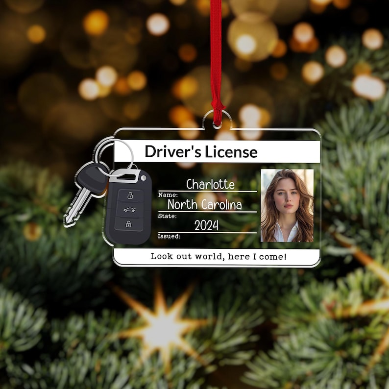Personalized New Driver Ornament 2024, Drivers License Ornament, Gift ...