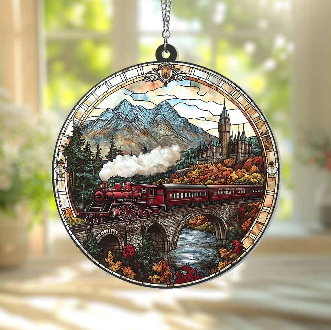 Autumn Hgws Express Train Window Hanging Ornament, Wizard School ...