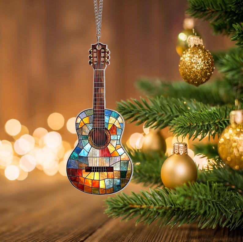 Personalized Guitar Suncatcher Window Hanging Musical Instrument ...