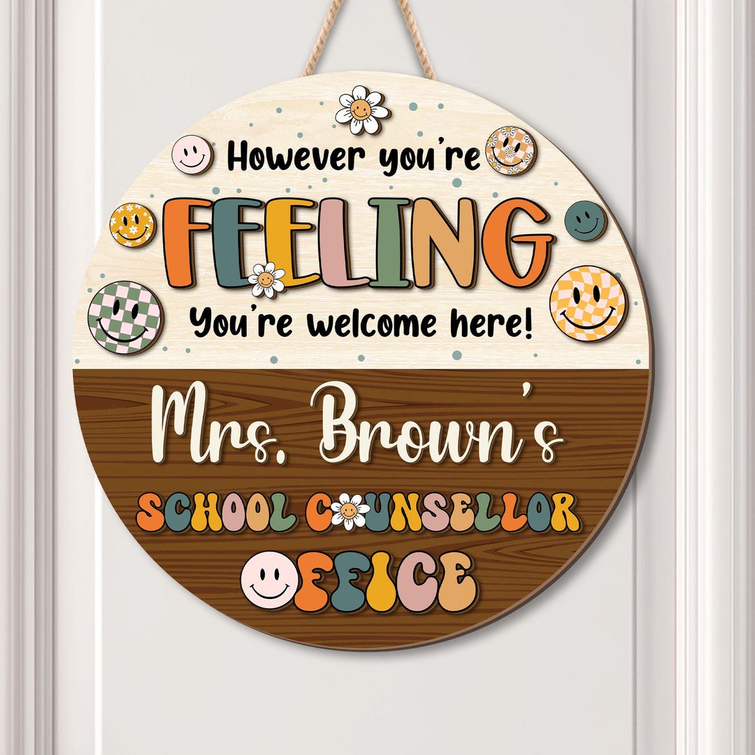 School Counselor Name Sign, Teacher Appreciation Gifts, Personalized ...