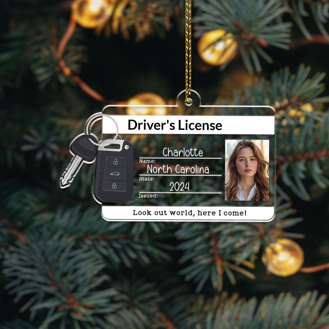 Personalized New Driver Ornament 2025, Drivers License Ornament ...