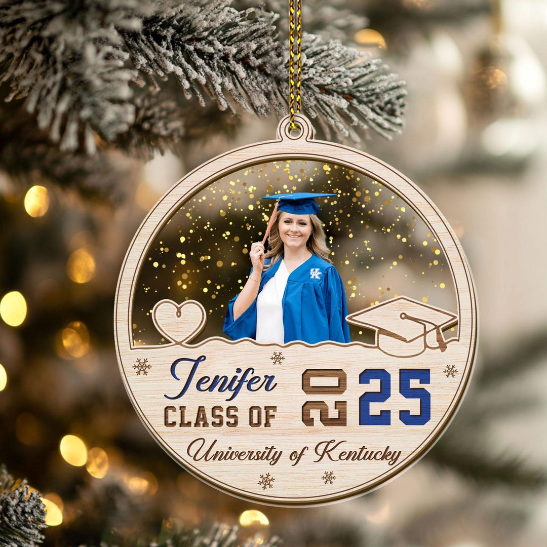 Personalized Graduation Ornament, Class of 2026 Photo Ornament, Senior ...