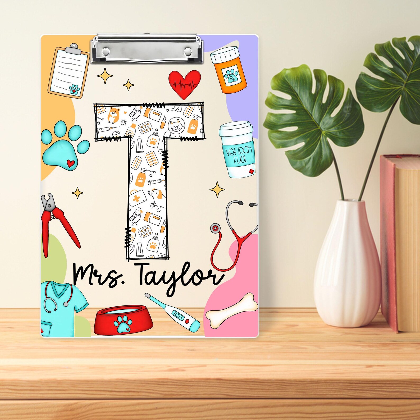 Custom Vet Tech Clipboard - Personalized Veterinary Gift for Animal ...