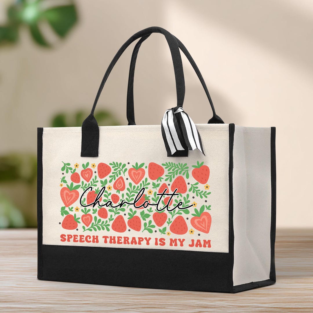 Speech Language Pathologist Tote Bag Custom, Speech Therapy Bag, Speech ...
