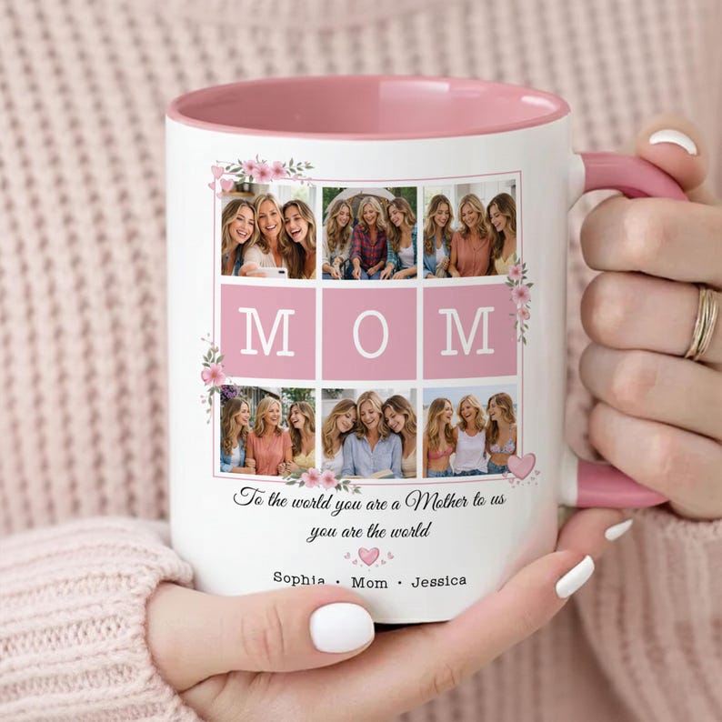 Personalized Mom Photo Mug, Custom Photo Mug for Mom, Mother's Day Mug ...