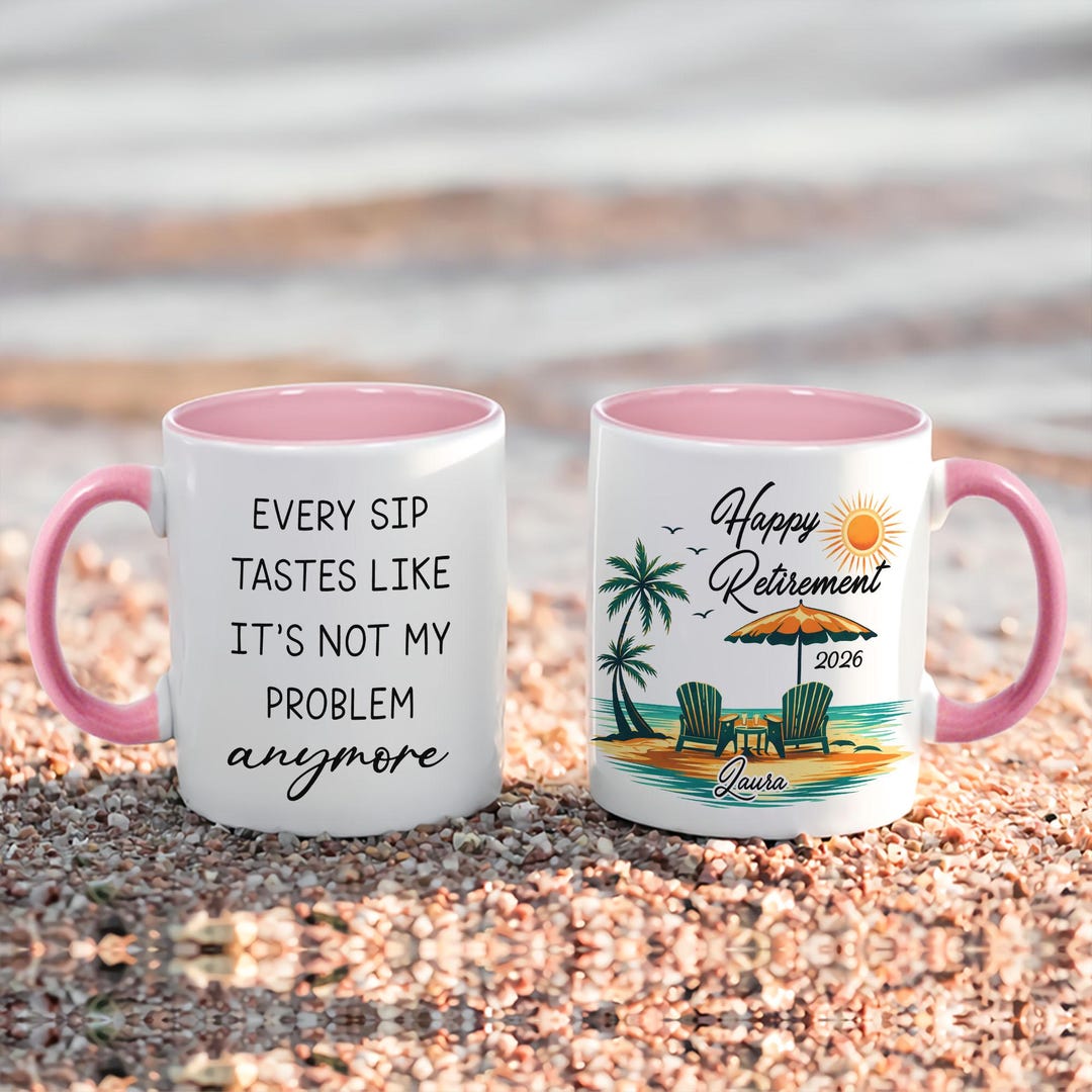 Personalized Retirement Coffee Mug, Happy Retirement Cup, Custom ...