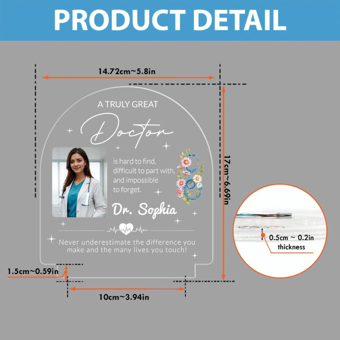 Personalized Photo Doctor Night Light, Doctor Gift, Appreciation Gift ...