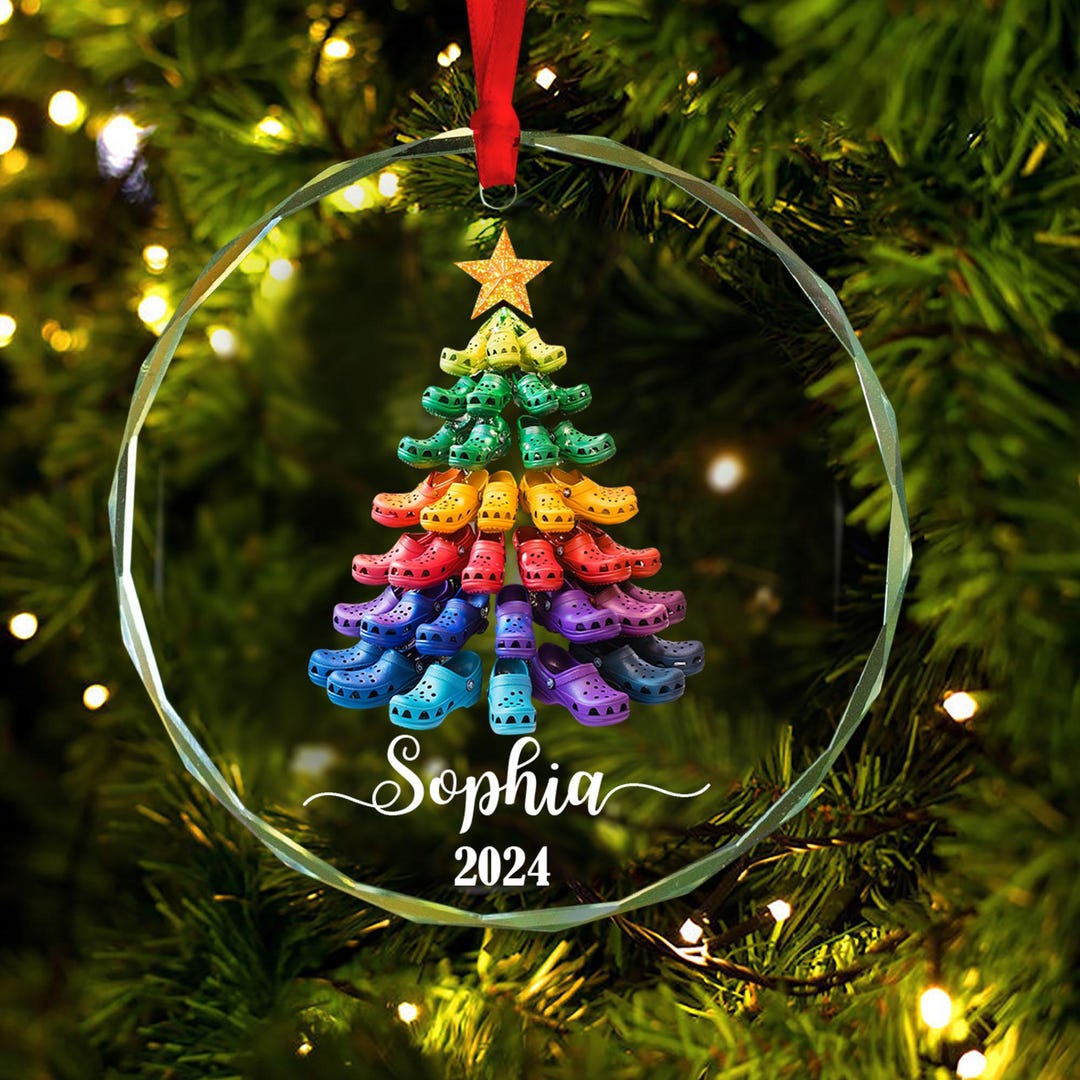 Personalized Crocin' Around the Christmas Tree Ornament,crocs Stack ...