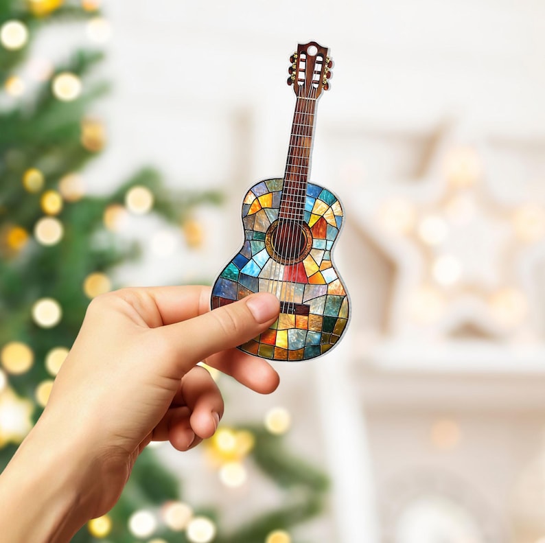 Personalized Guitar Suncatcher Window Hanging Musical Instrument ...