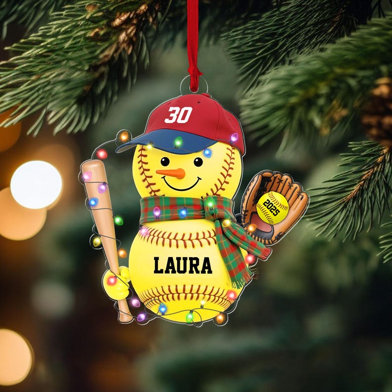 Personalized Softball/baseball Ornament, Custom Softball Ornaments ...