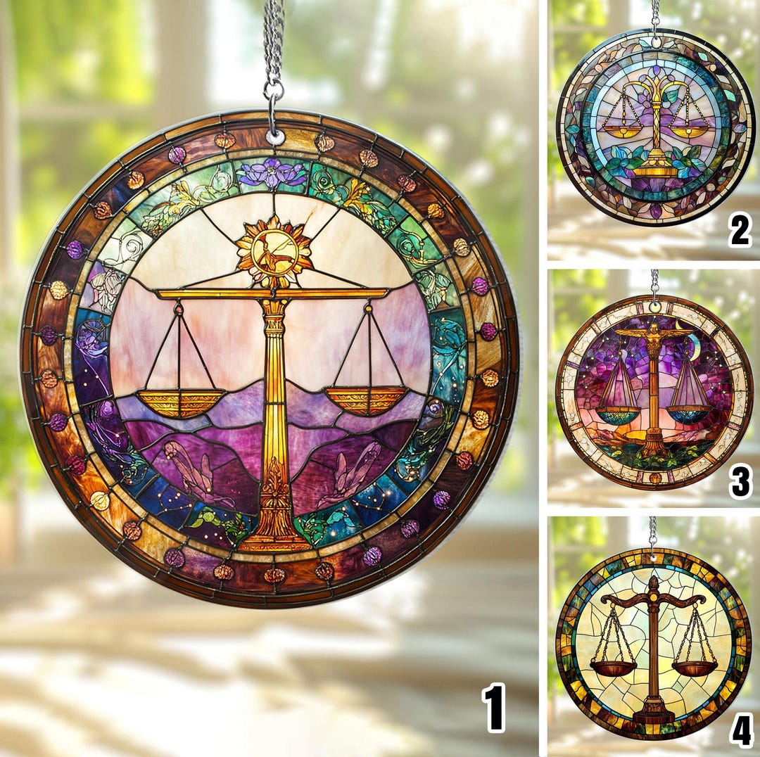 Scales of Justice Acrylic Window Hanging, Lawyer Ornament, Lawyer Gift ...