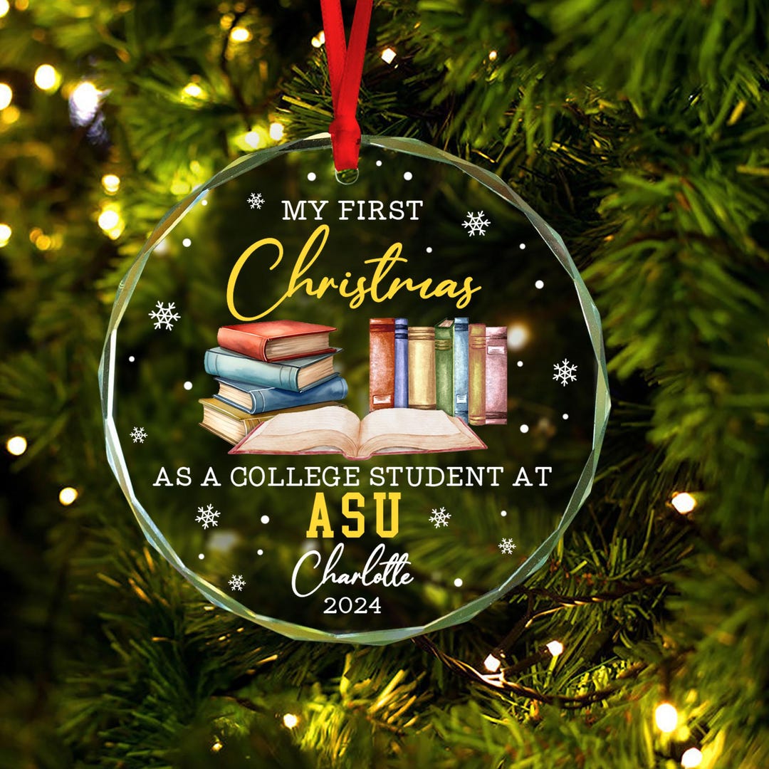 New College Student Glass Ornament, New College Student Gift, College ...