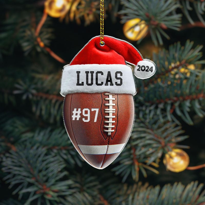 Football Ornament - Etsy