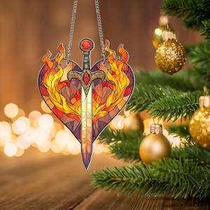 Fireheart Suncatcher, Throne of Glass Fantasy TOG Bookish Window ...