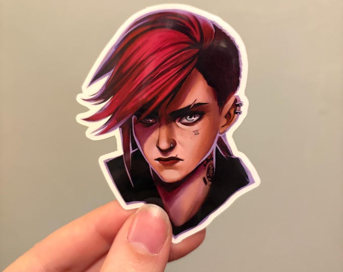 Arcane Sticker, Vi,enforcer Vi 3" Vinyl Sticker, Lol-gift, Vi Arcane ...