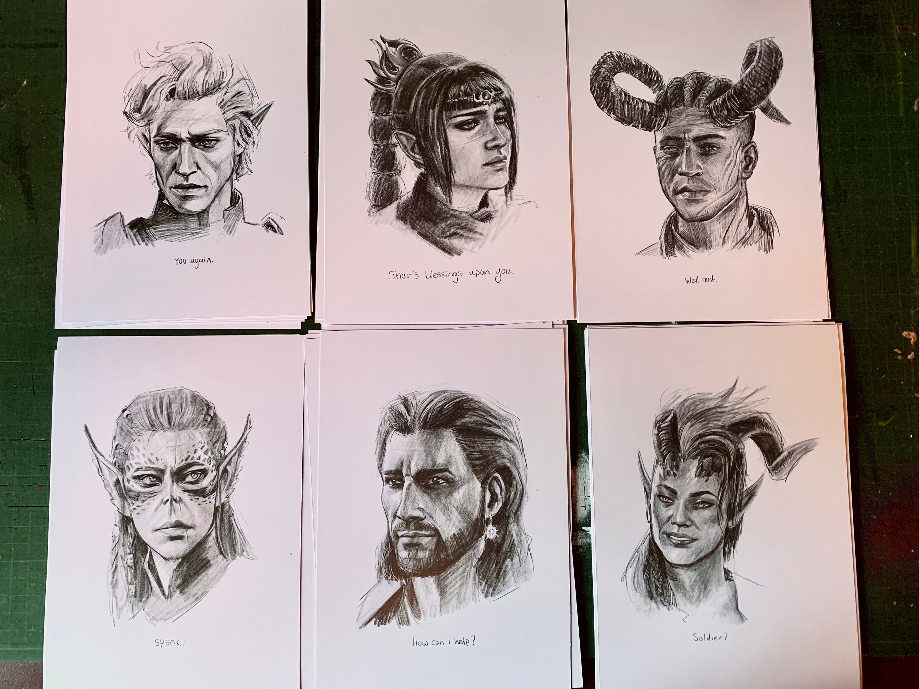 Baldurs Gate 3 Character Portrait | Art Print | A5 - Etsy