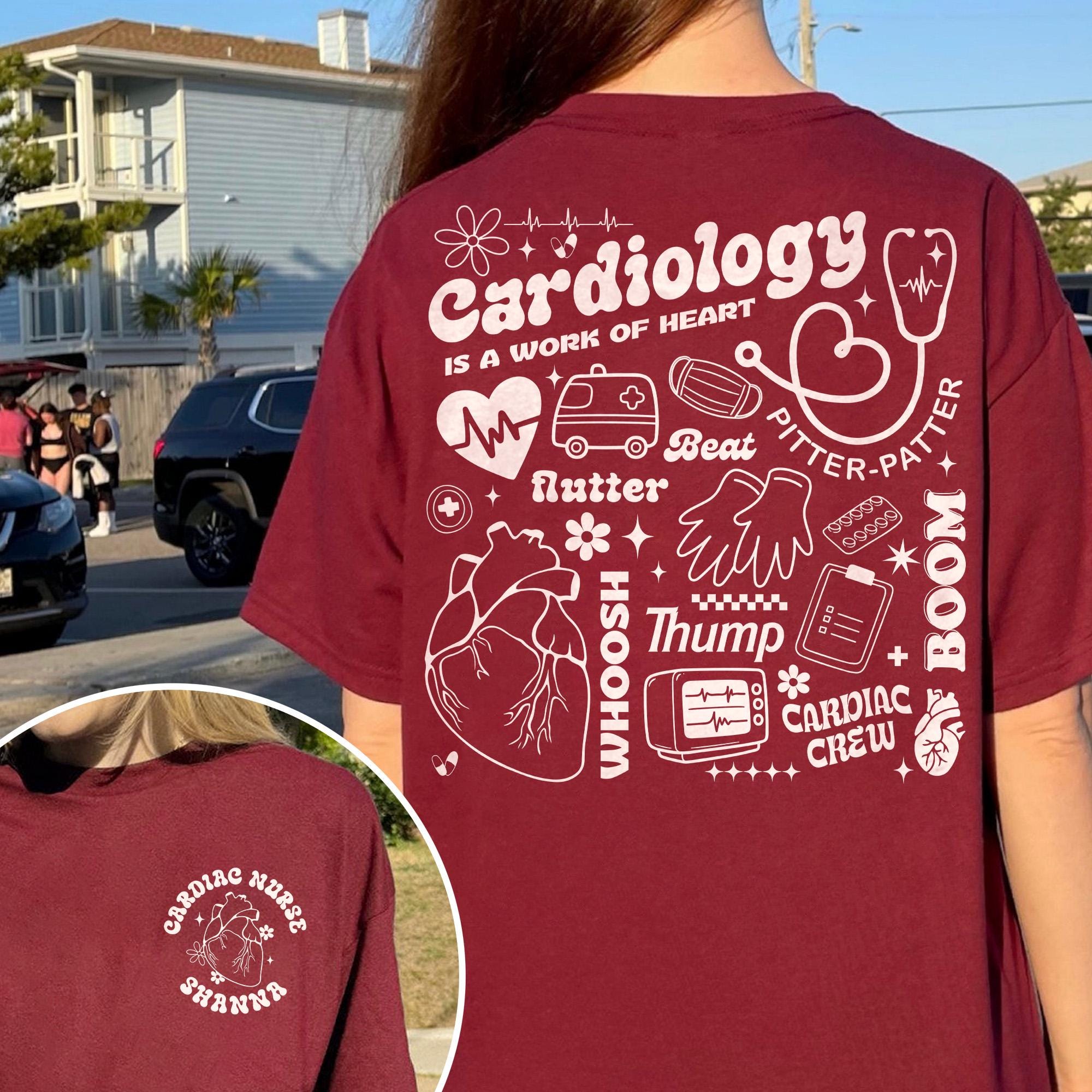 Personalized Anatomy Heart Shirt, Cardiology Nurse Shirt, Medical ...