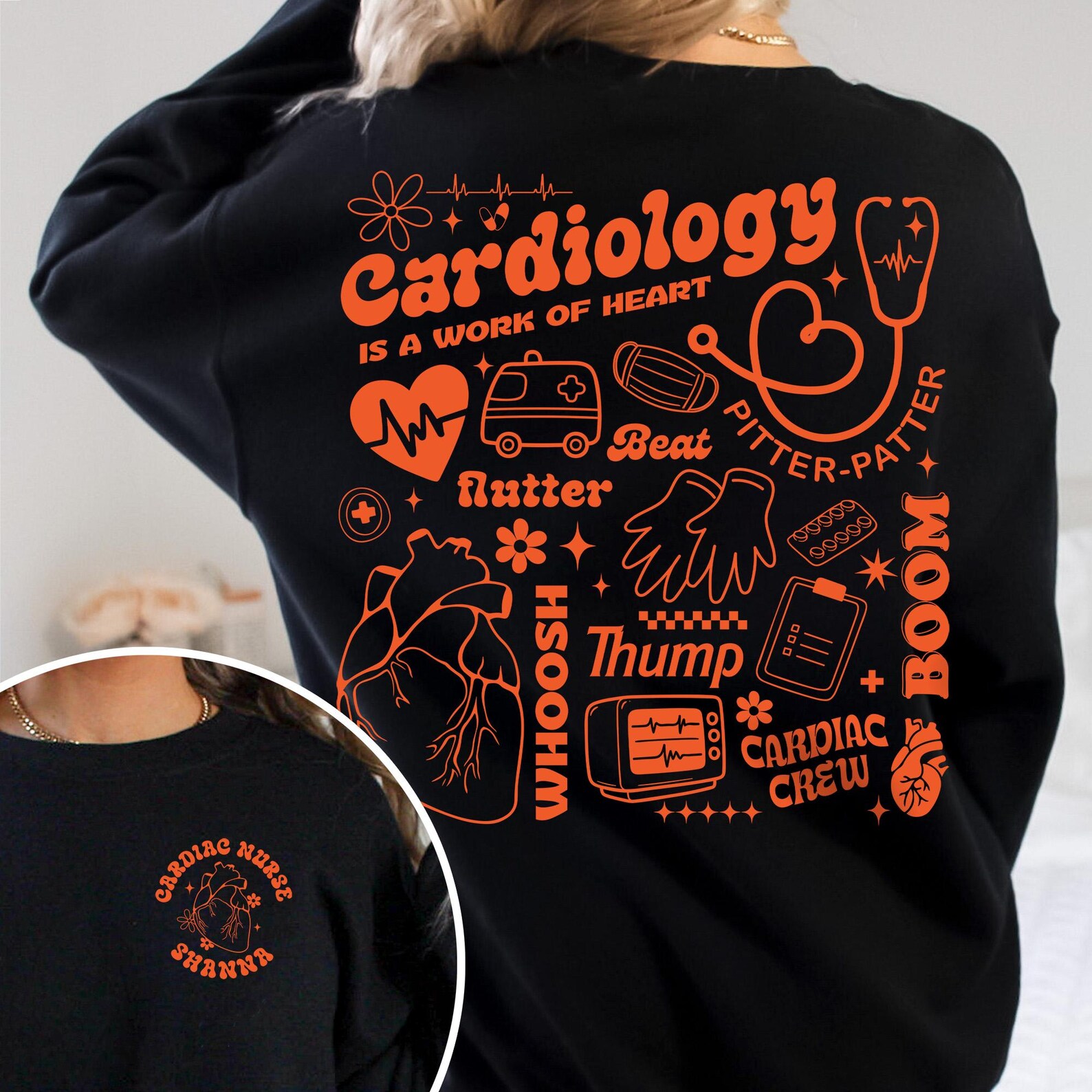 Personalized Anatomy Heart Shirt, Cardiology Nurse Shirt, Medical ...
