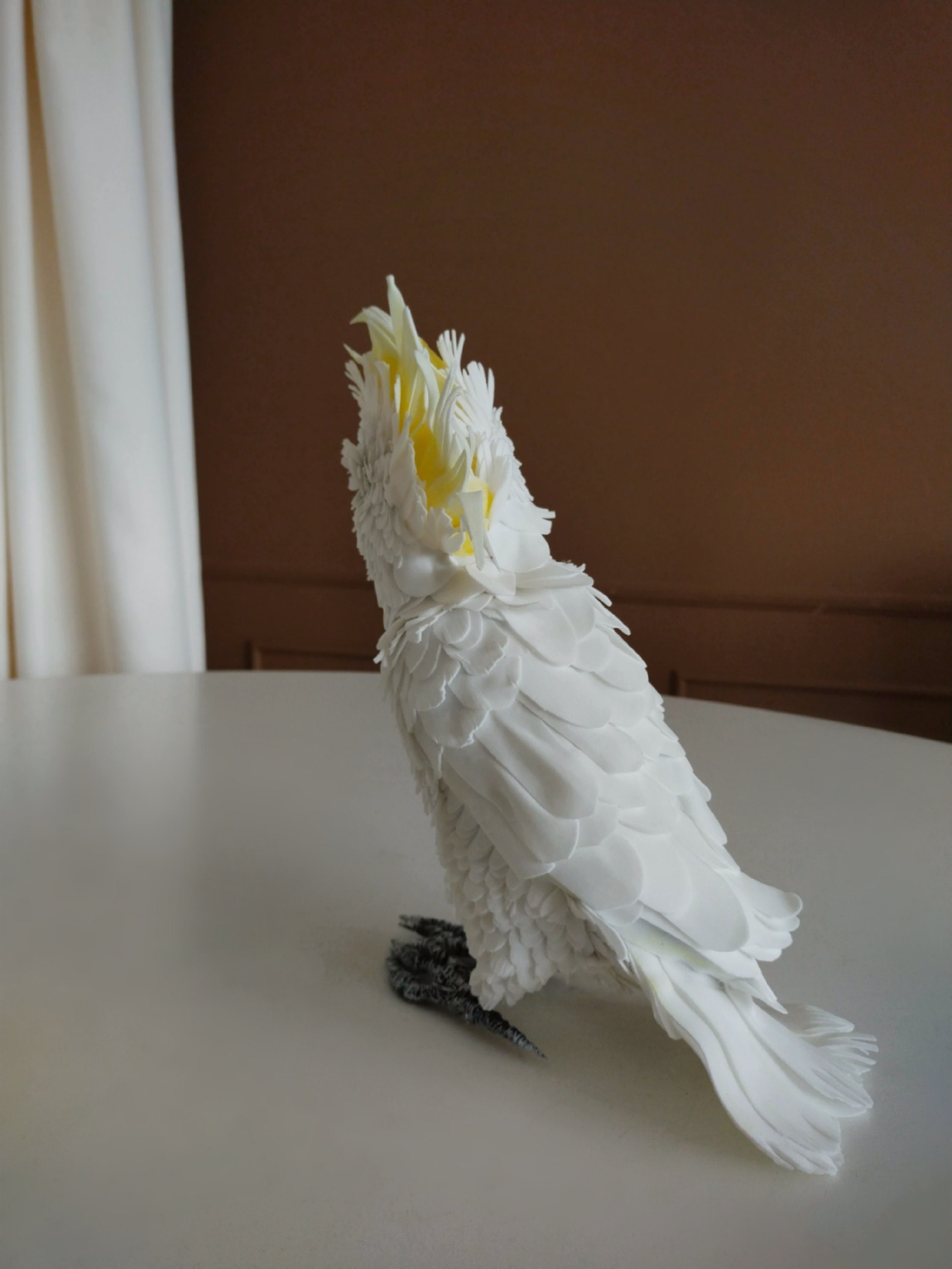 Cozy Cockatoo Parrot Toy, Handmade Bird Sculpture for Gift or Home ...