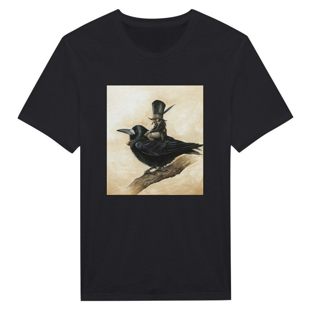 Corvid Rook Crow Raven and Goblin Victorian Gothic Unisex T-shirt, Folk ...