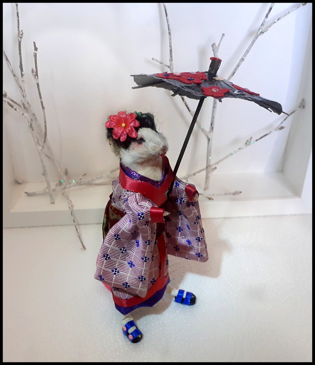 Mouse Taxidermy Geisha Maiko, Japanese Japan Kimono TV Film Costume ...