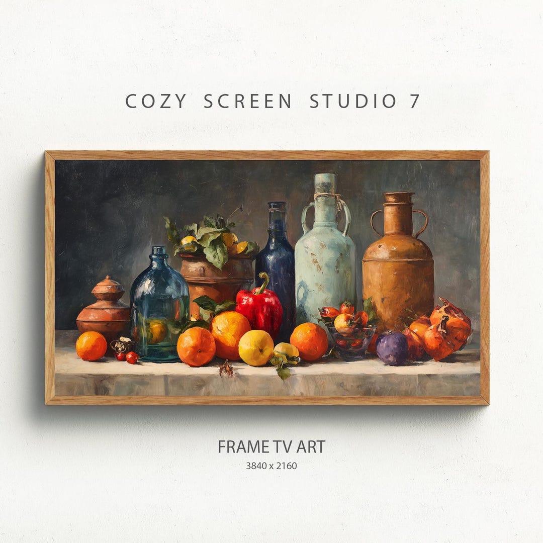 Vintage Still Life Frame TV Art | Vintage Painting (digital Download ...