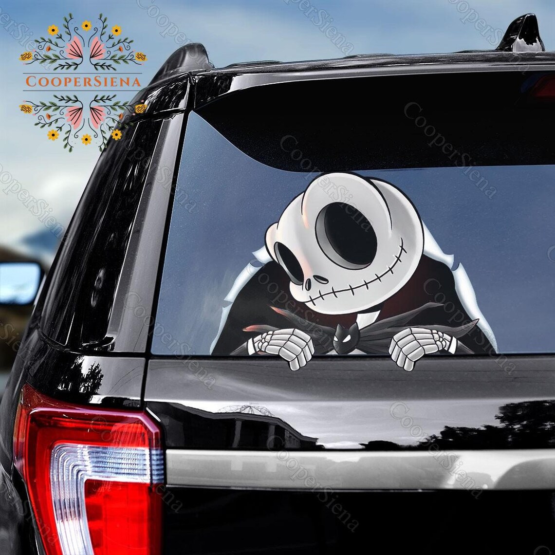 Jack Skellington Car Sticker, Jack Skellington Car Decal, Jack ...