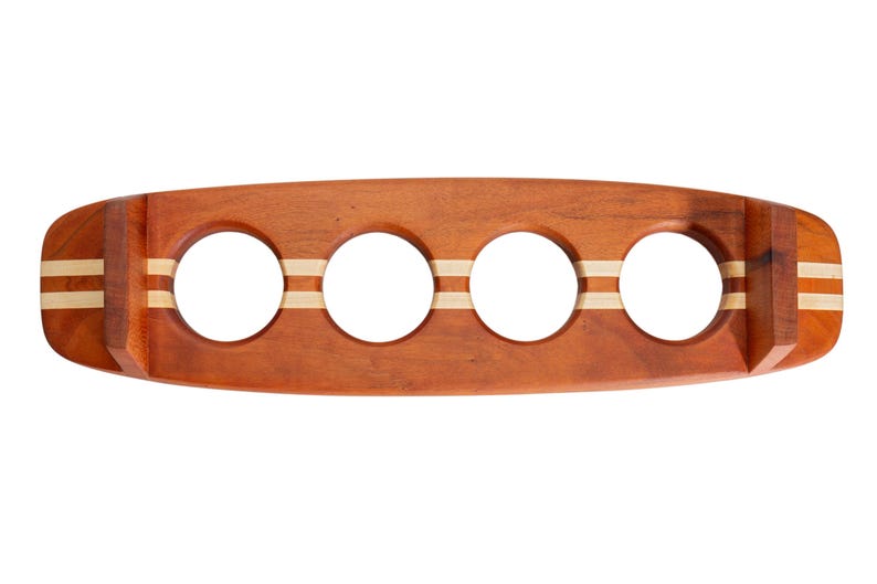 Cherry Drink Flight Tray With Detail Stripes, Tapered Handcrafted ...