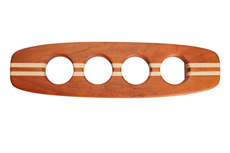 Cherry Drink Flight Tray With Detail Stripes, Tapered Handcrafted ...