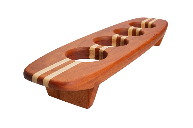 Cherry Drink Flight Tray With Detail Stripes, Tapered Handcrafted ...