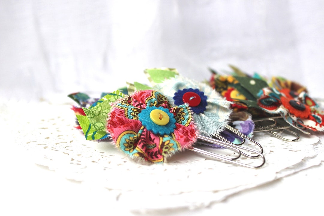 Paper Clip Bookmark, Flower Paper Clip, Paper Clip Place Holder ...