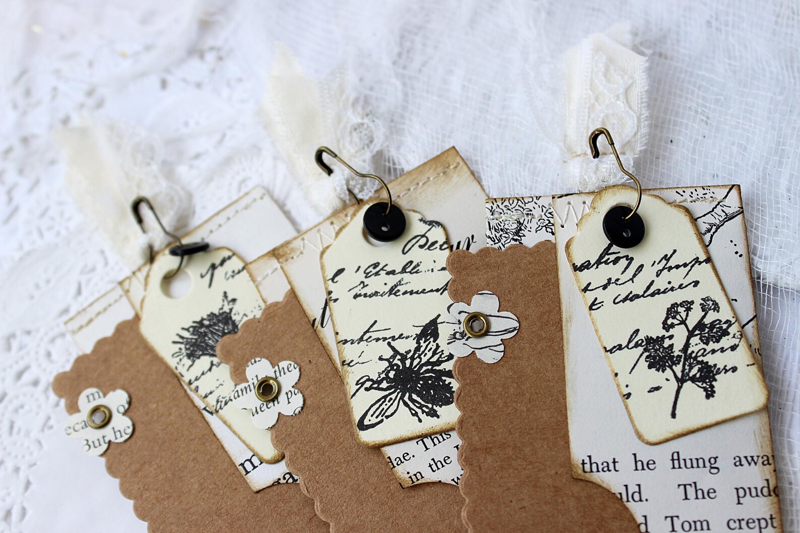 Paperclip Pockets, Tag Pockets, Junk Journal Supply, Paper ...