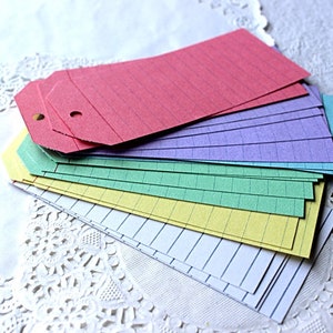 Paper Tags, Index Card Tags, Embellishments, Gift Tags, Colourful Tags ...