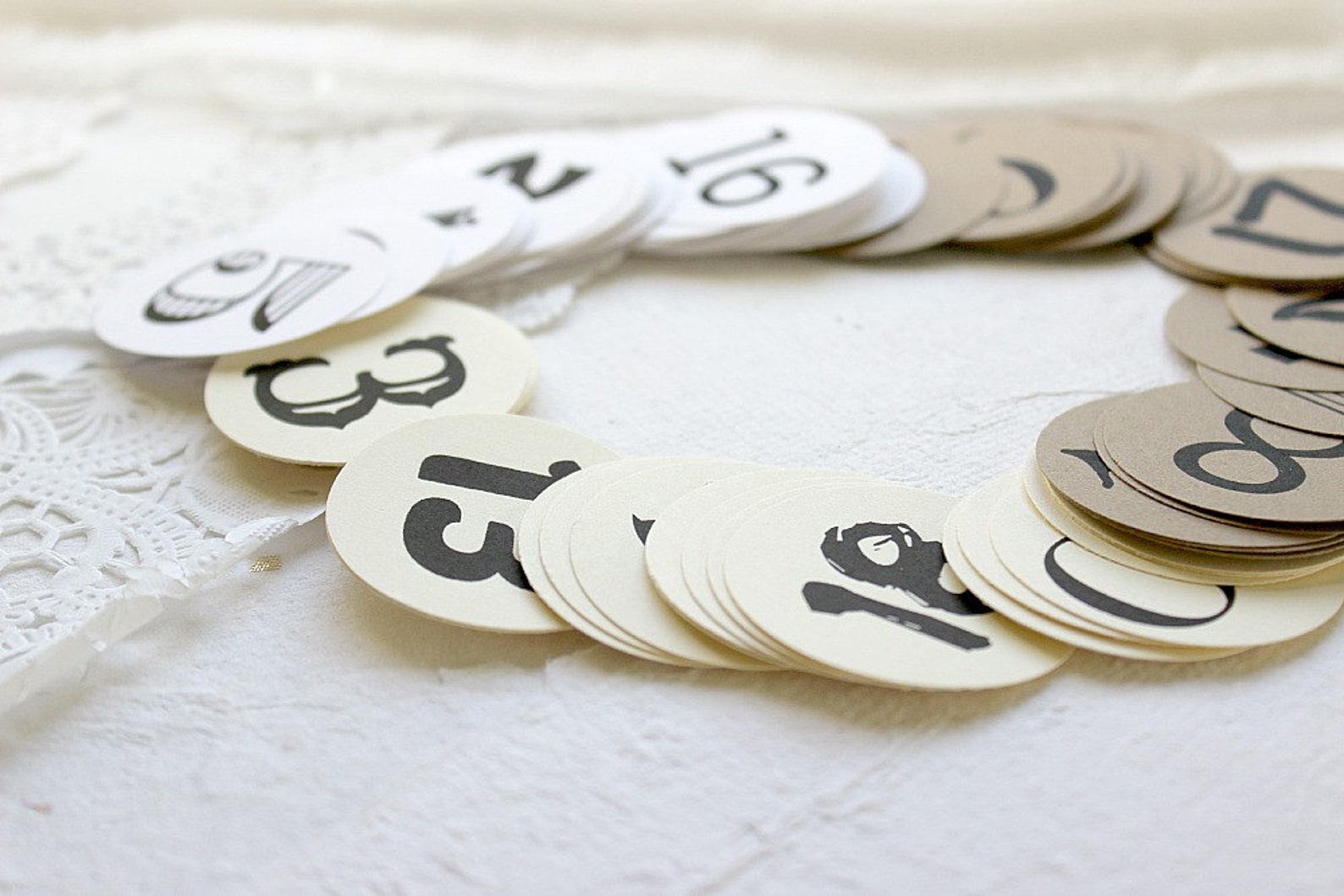 Number Tags Scrapbook Embellishments December Daily Junk | Etsy