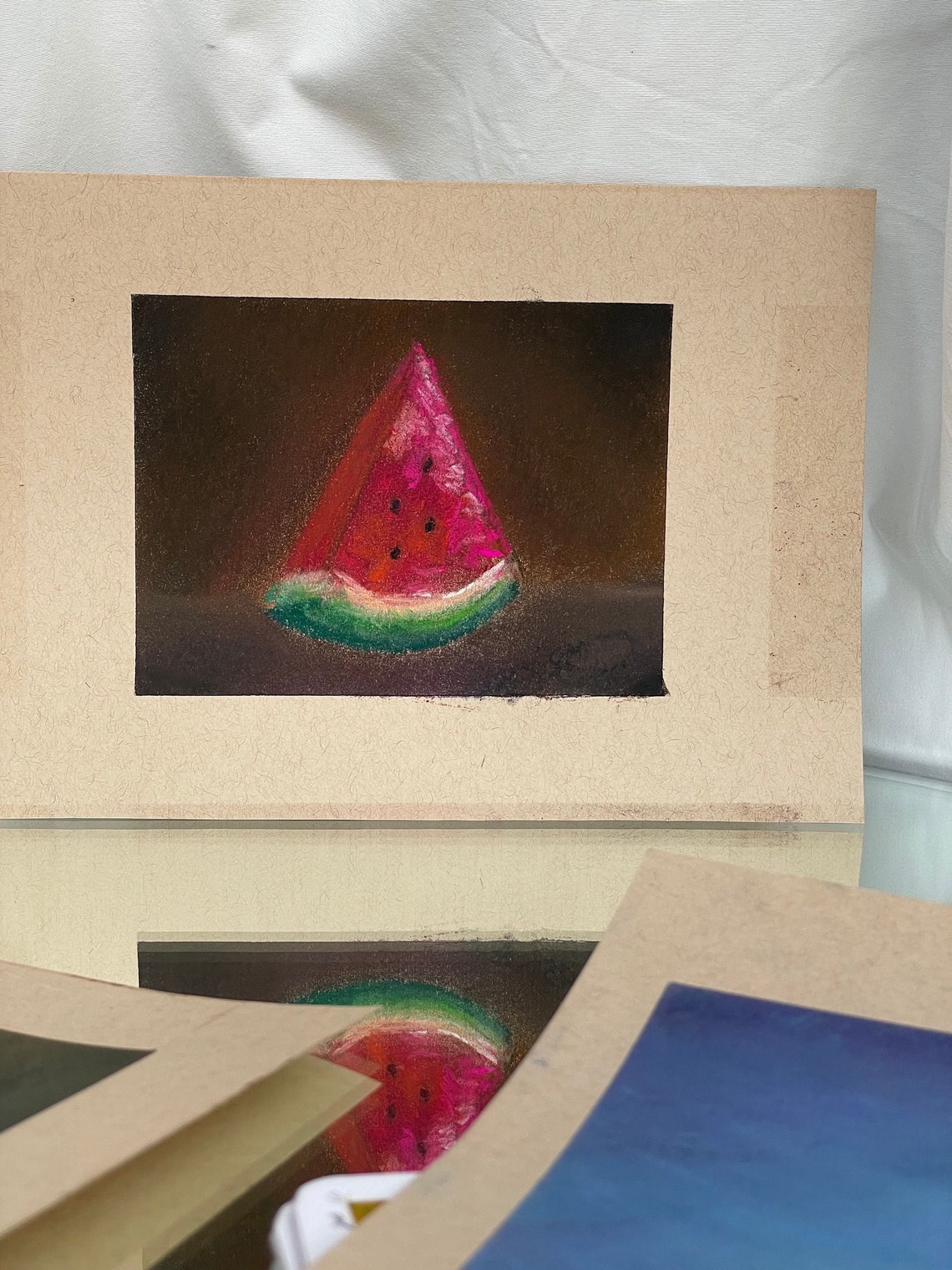 Original Chalk Pastel Painting | Fruit Painting | Watermelon | 2405 - Etsy