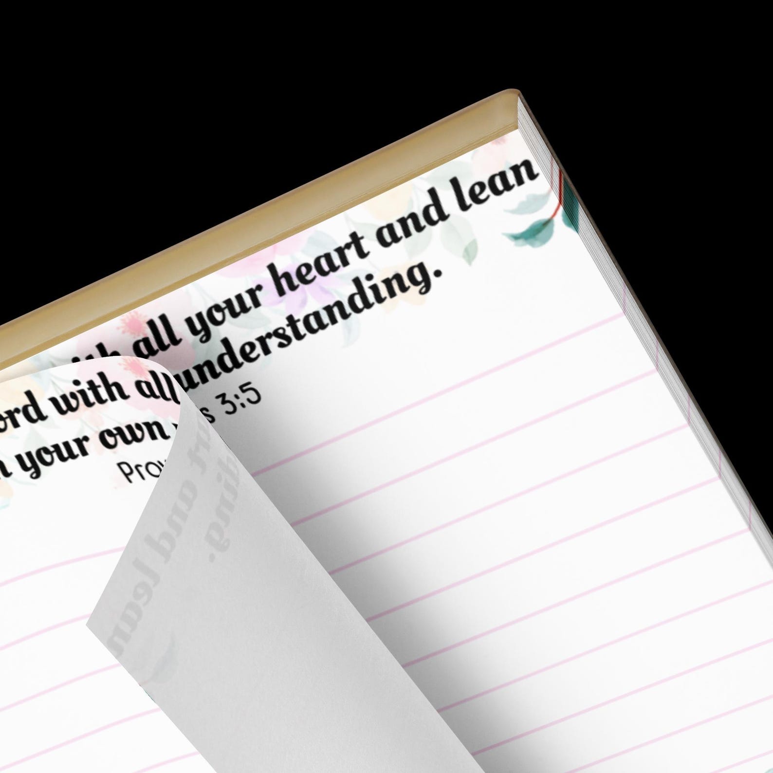 Christian Notepad, Proverbs 3:5, Bible Verse Notepads, Bible Verse Memo ...