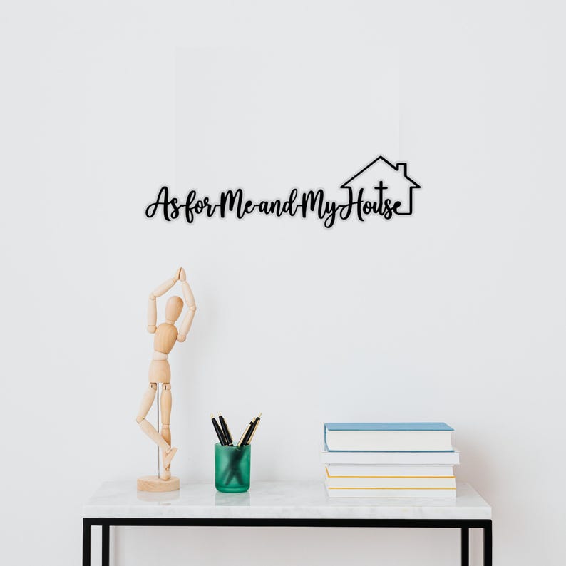 As for Me and My House Metal Christian Home Decor Scripture, Joshua 24: ...