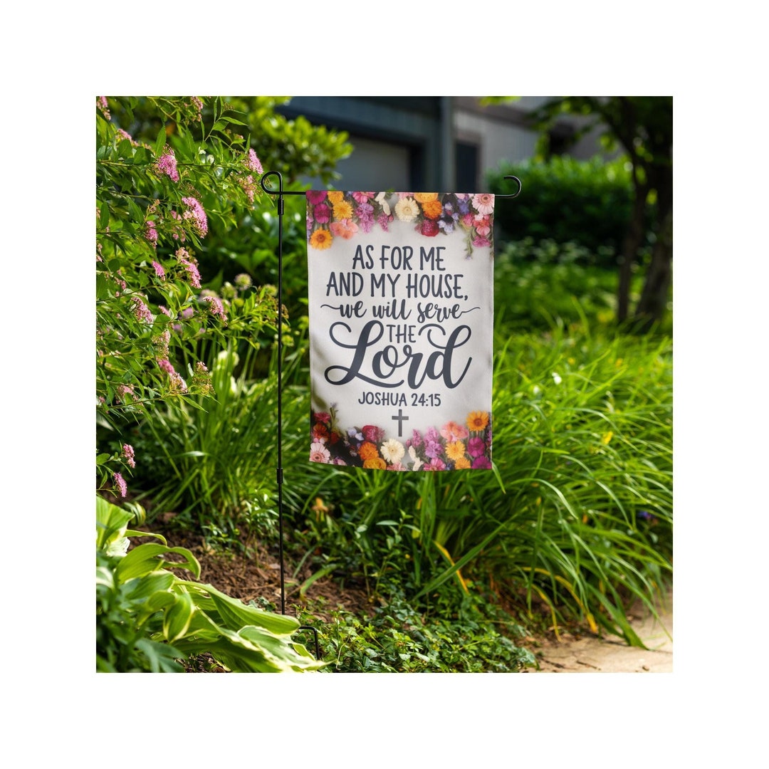 As for Me and My House Garden Flag SVG PNG Digital Download, Garden ...