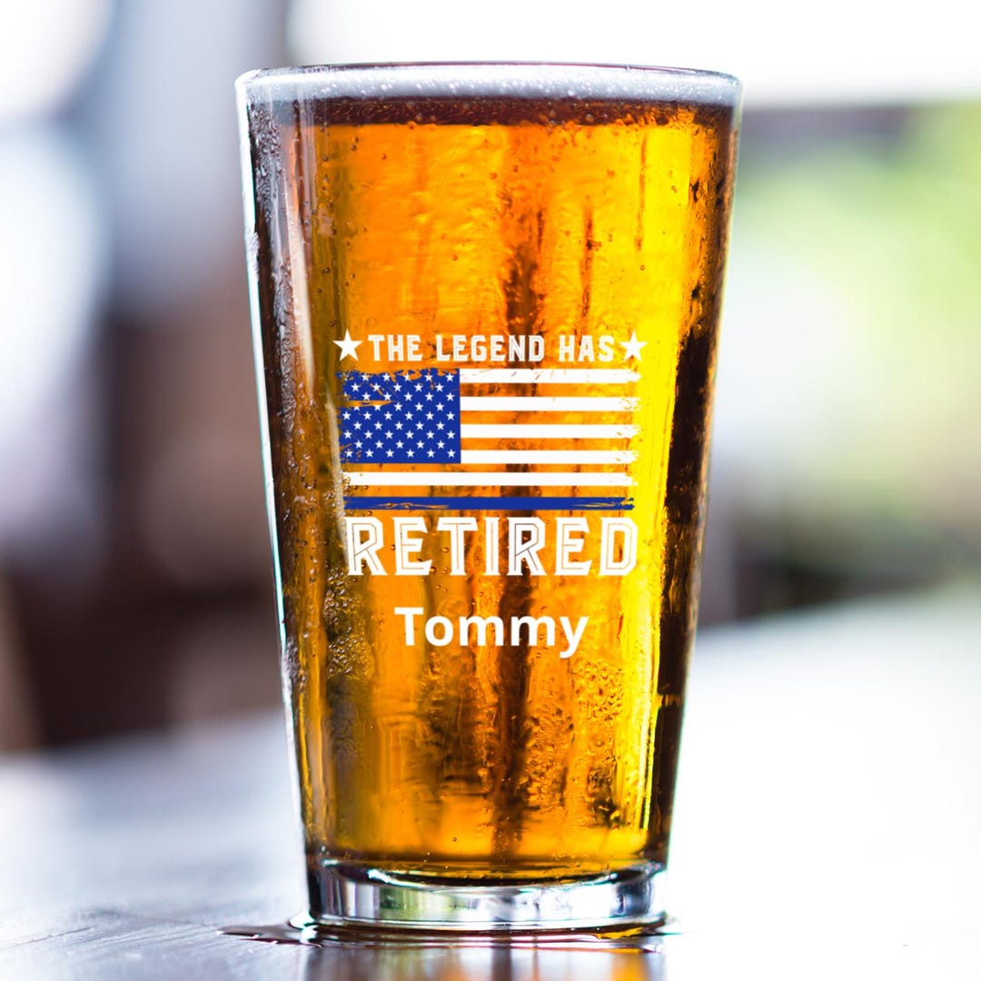 End of Watch Tribute – Custom Police Retirement Pint Glass ...