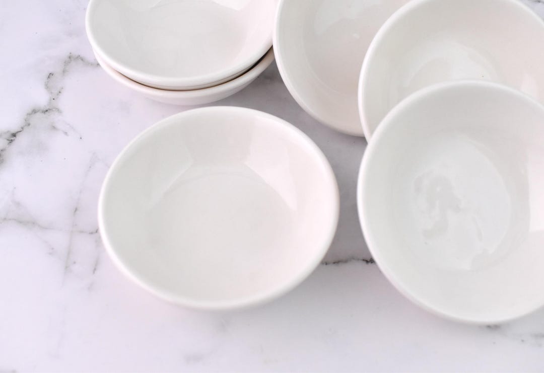 Set of 4 or 6 Tiny Bisque Colored Bowls Sauce or Spice Bowls - Etsy